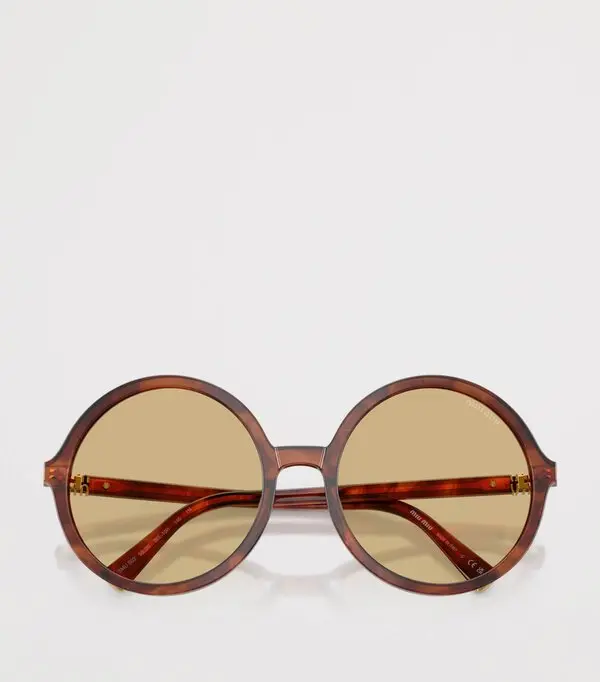 Miu Miu Acetate Oversized Round Sunglasses
