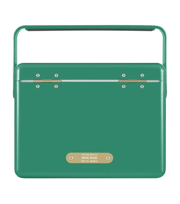 FIELDBAR Mini Bar Cooler Box With Leather Sling - Green