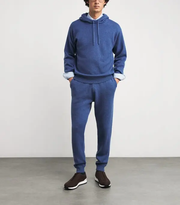 Harrods Cashmere Hoodie - Blue