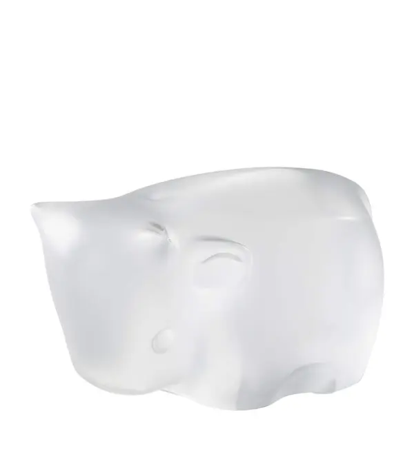 Lalique X Han Meilin Crystal Ox Ornament - Clear