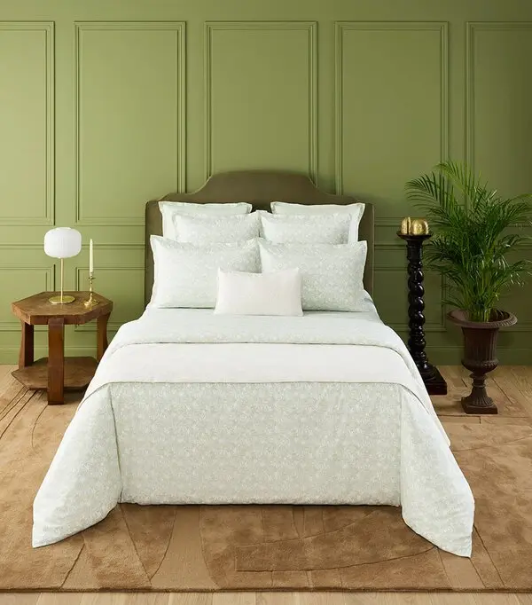 YVES DELORME Capri Amande Flat Sheet - Green