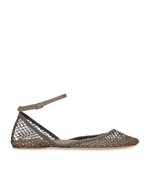 Christopher Esber Mesh Minette Ballet Flats