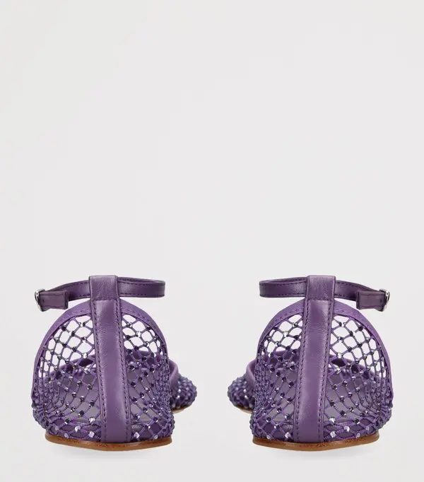 Christopher Esber Buckled Embellished Mesh Ballet Flats