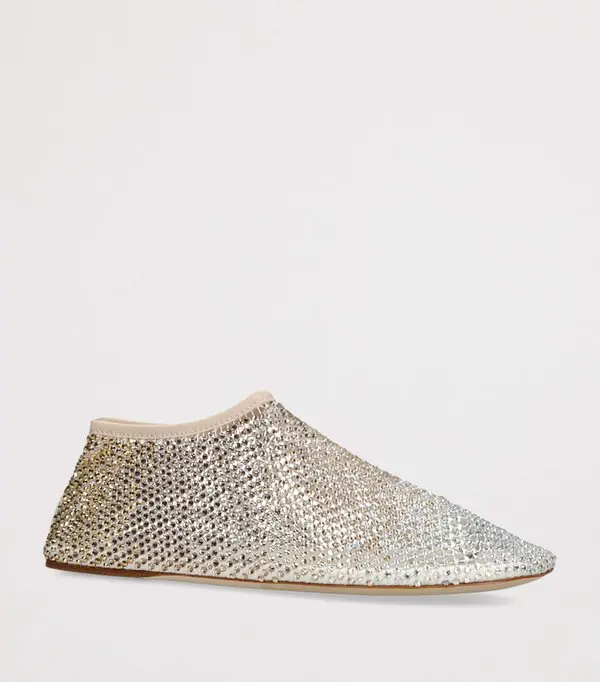 Christopher Esber Embellished Mesh Minette Ballet Flats