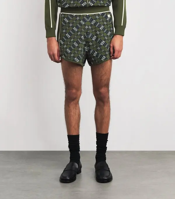 WALES BONNER Power Check Knit Shorts