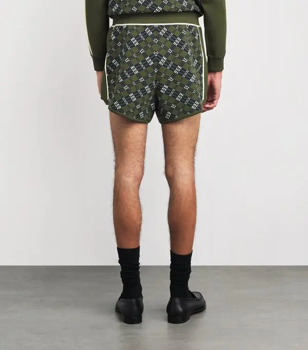 WALES BONNER Power Check Knit Shorts