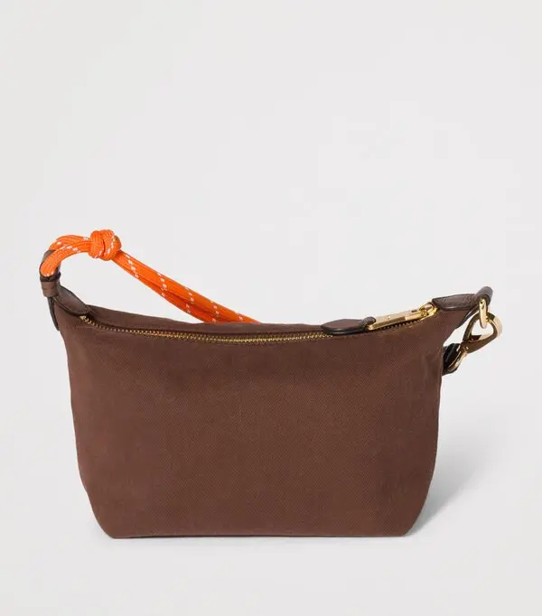 Miu Miu Gabardine Pouch With Wristlet - Brown