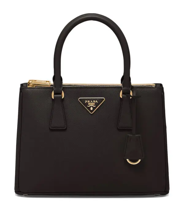 Prada Medium Leather Galleria Top-handle Bag - Black
