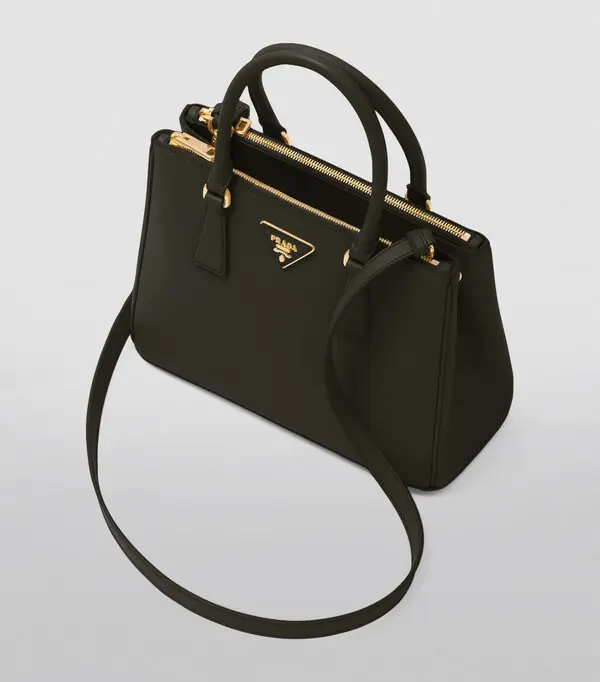 Prada Medium Leather Galleria Top-handle Bag - Black