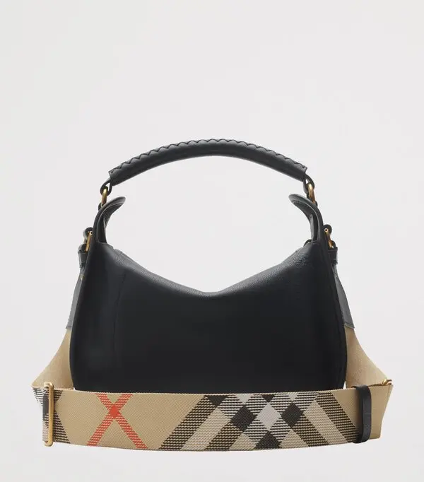 Burberry Small Calf Leather B Clip Messenger Bag