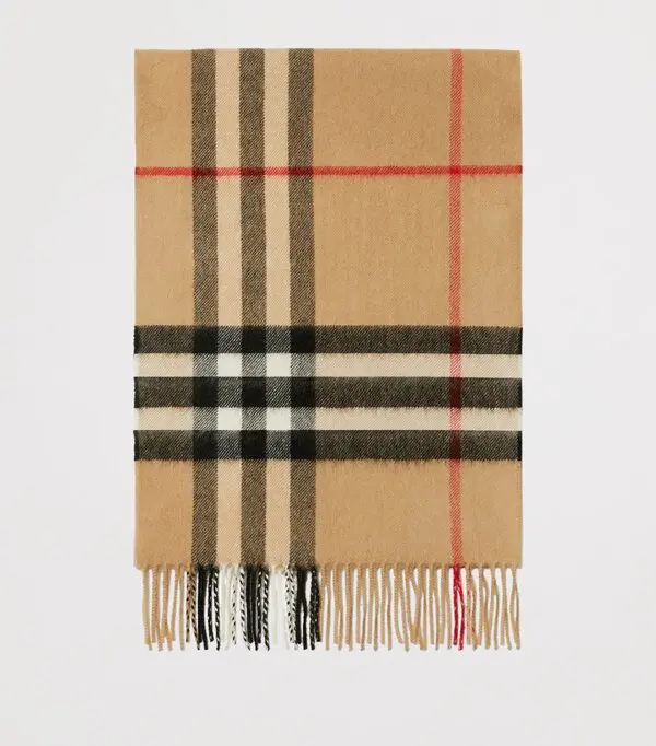 Burberry Cashmere Check Scarf - Beige