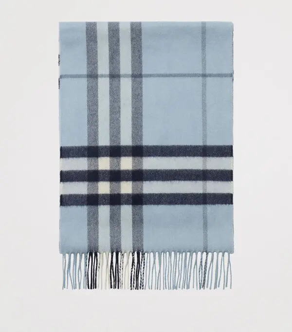 Burberry Cashmere Check Scarf - Blue
