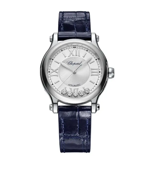 Chopard Stainless Steel And Diamond Happy Sport Automatic Watch - Silver