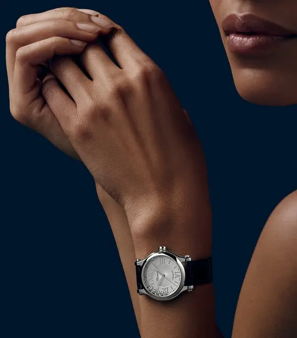 Chopard Stainless Steel And Diamond Happy Sport Automatic Watch