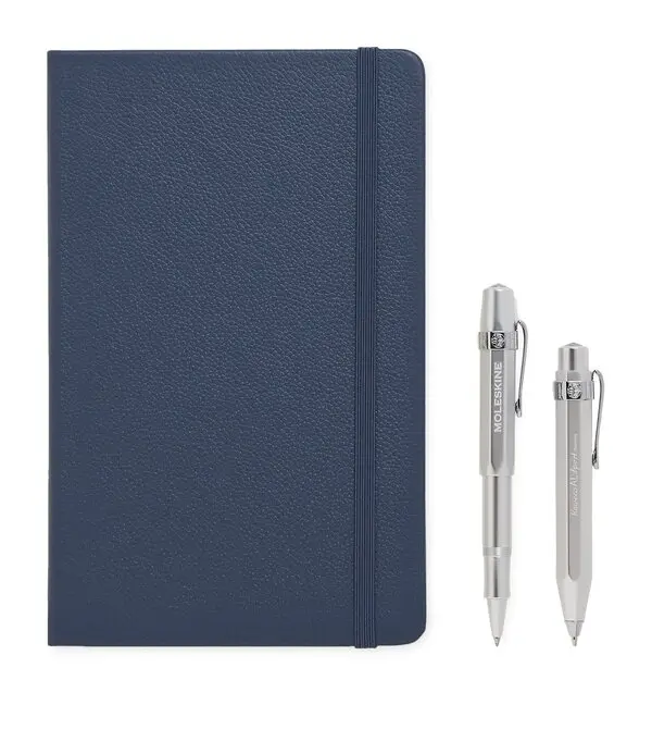 MOLESKINE Le Duo Ecriture Pen, Pencil And Notebook Set - Silver