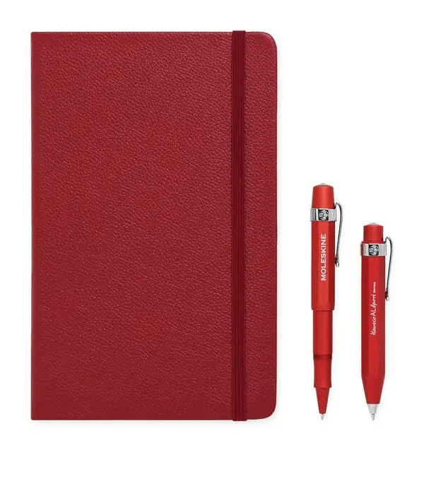 MOLESKINE Le Duo Ecriture Pen, Pencil And Notebook Set - Red