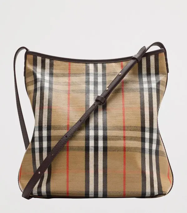Burberry Small Canvas Highlands Shoulder Bag - Beige
