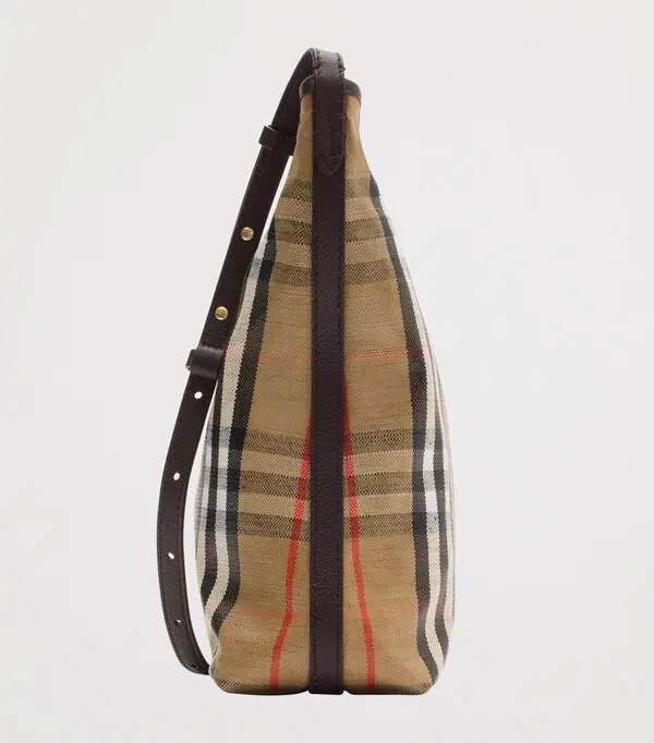 Burberry Small Canvas Highlands Shoulder Bag - Beige