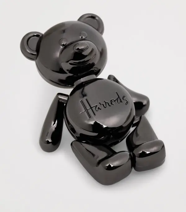 Harrods Jointed Bear Pin Badge - Grey