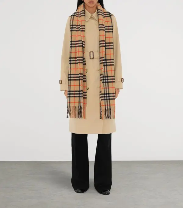 Burberry Cashmere Check Scarf - Beige