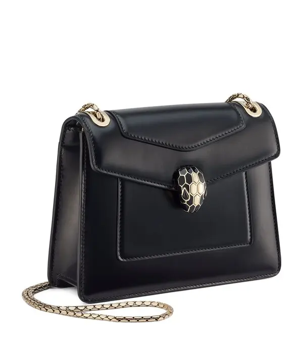 BVLGARI Leather Serpenti Forever Cross-body Bag - Black