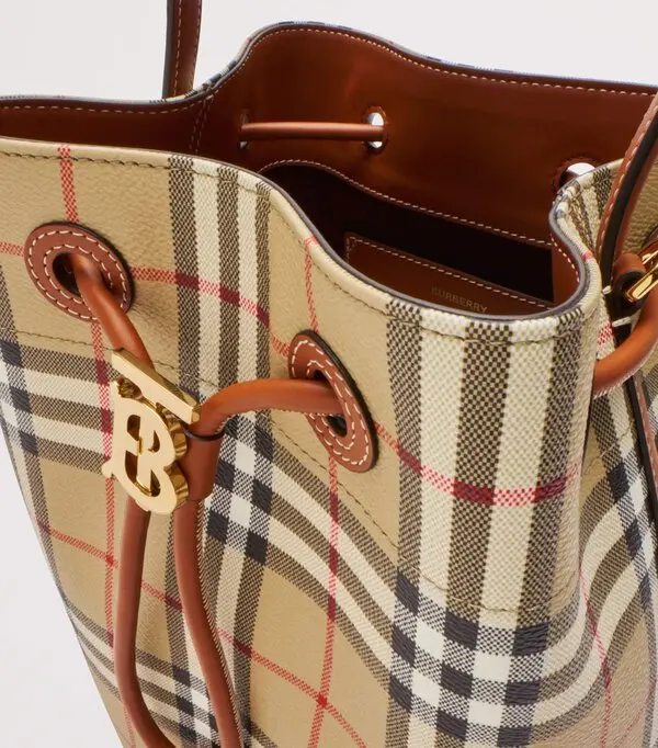 Burberry Small Check Monogram Bucket Bag