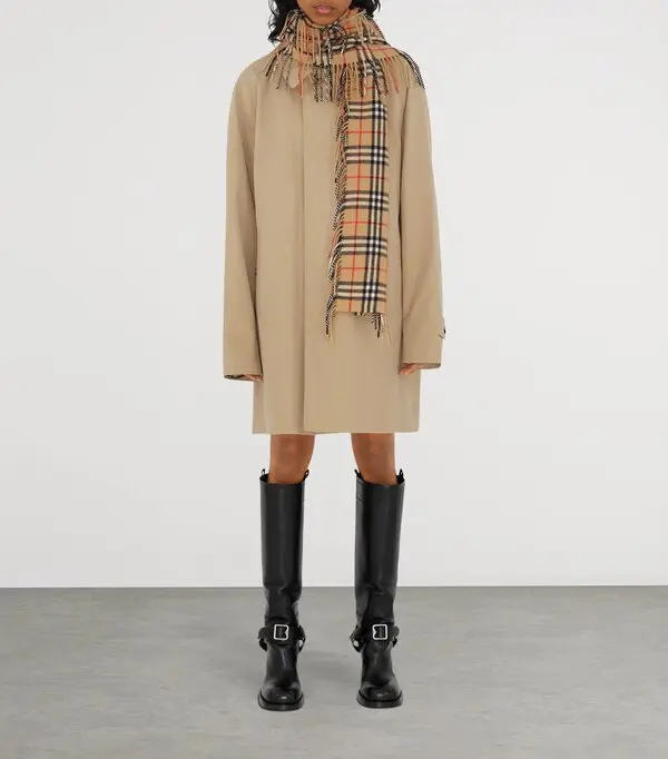 Burberry Cashmere Check Happy Scarf - Beige