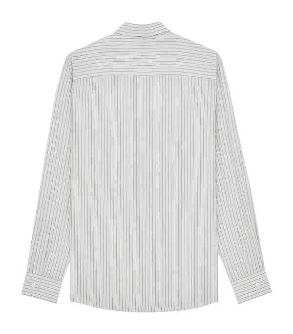 Saint Laurent Stripe Cassandre Shirt - Nude