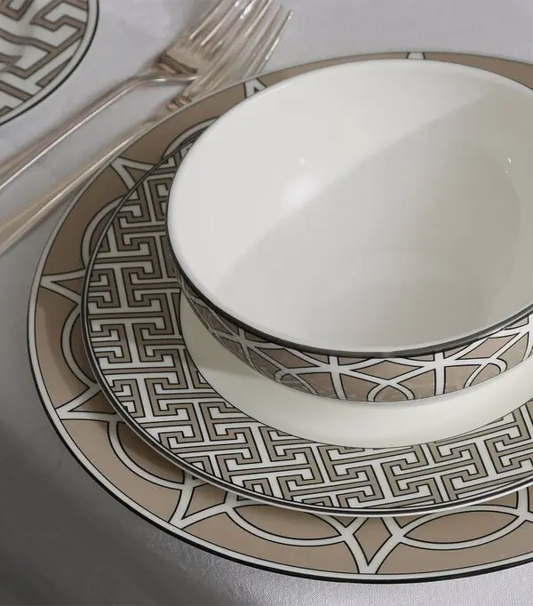O.W.LONDON Set Of 2 Loop Dinner Plates - Neutral