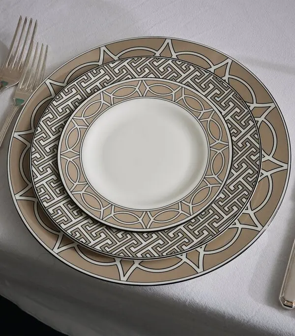 O.W.LONDON Set Of 2 Loop Dinner Plates - Neutral