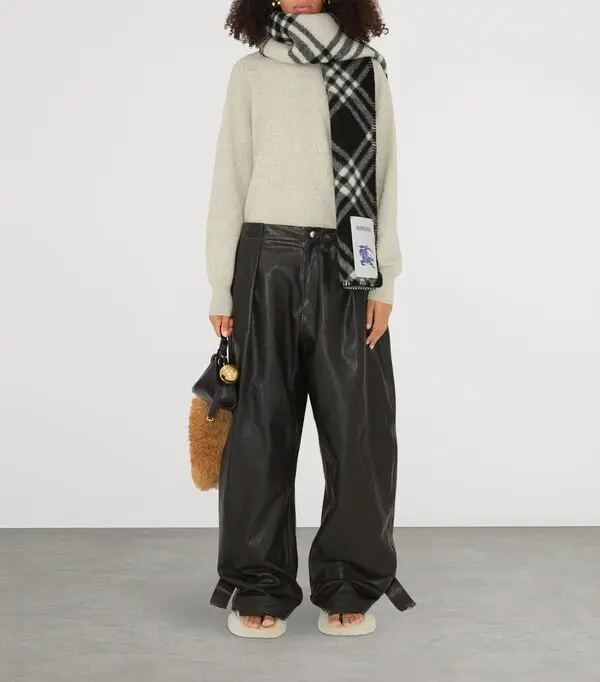 Burberry Wool Check Scarf
