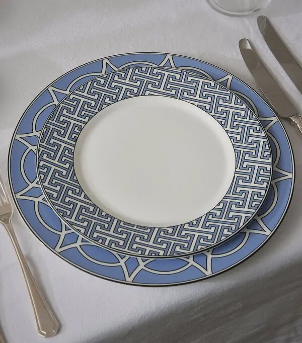 O.W.LONDON Set Of 2 Loop Dinner Plates - Blue