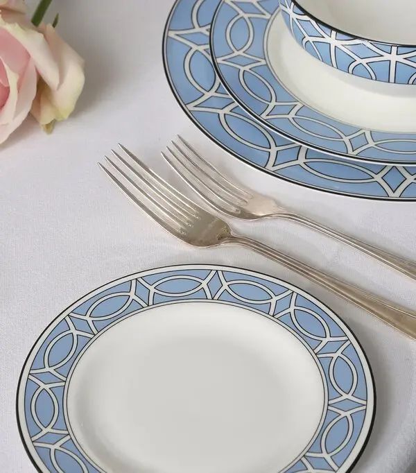 O.W.LONDON Set Of 2 Loop Dinner Plates - Blue