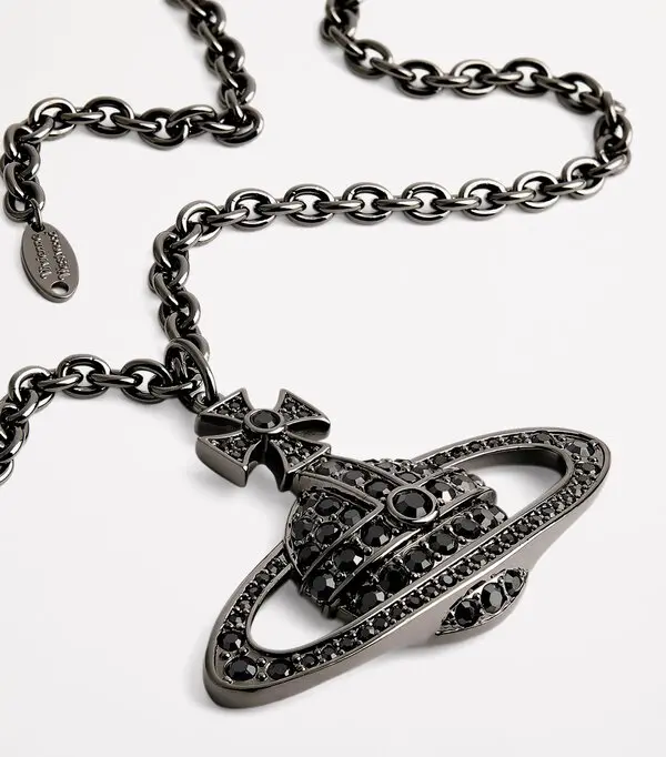 VIVIENNE WESTWOOD Embellished Bas Relief Orb Pendant Necklace