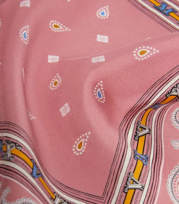 Max Mara Silk Printed Scarf - Beige