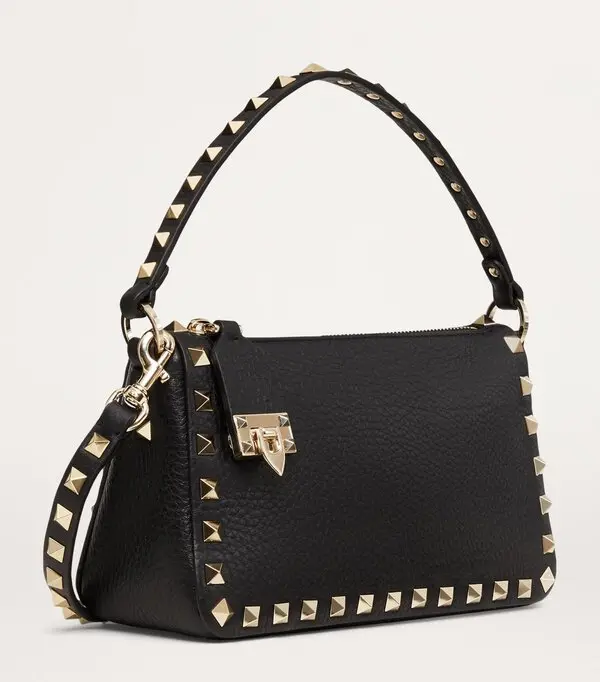 Valentino Garavani Small Rockstud Shoulder Bag - Black