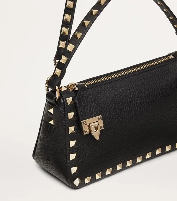 Valentino Garavani Small Rockstud Shoulder Bag - Black