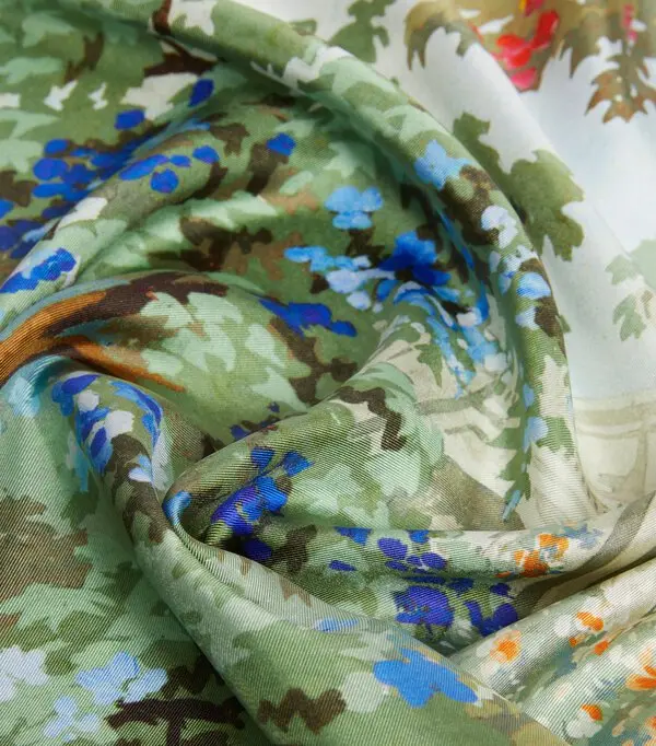 Max Mara Silk Printed Scarf - Pink