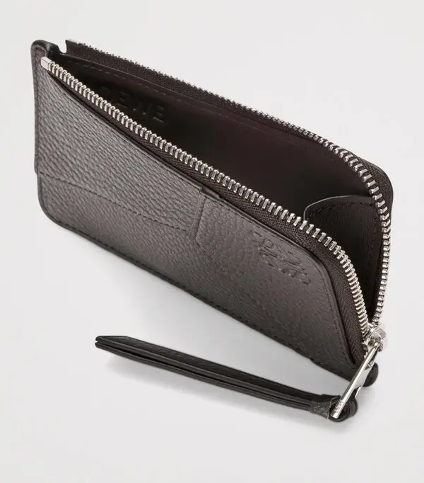 Loewe Leather Puzzle Coin Card Holder - Grey