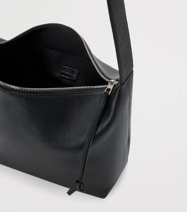 Loewe Leather Loop Shoulder Bag - Black