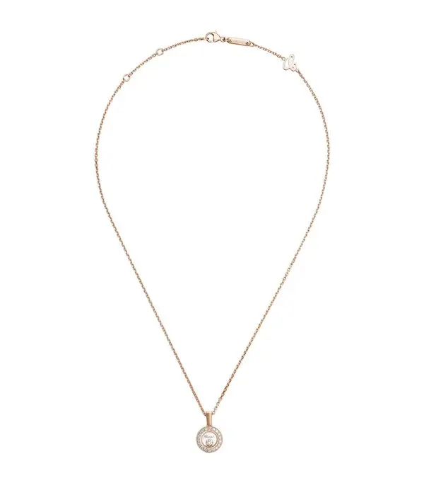 Chopard Happy Diamonds Icons Pendant Necklace In 18kt With Diamonds - Rose Gold