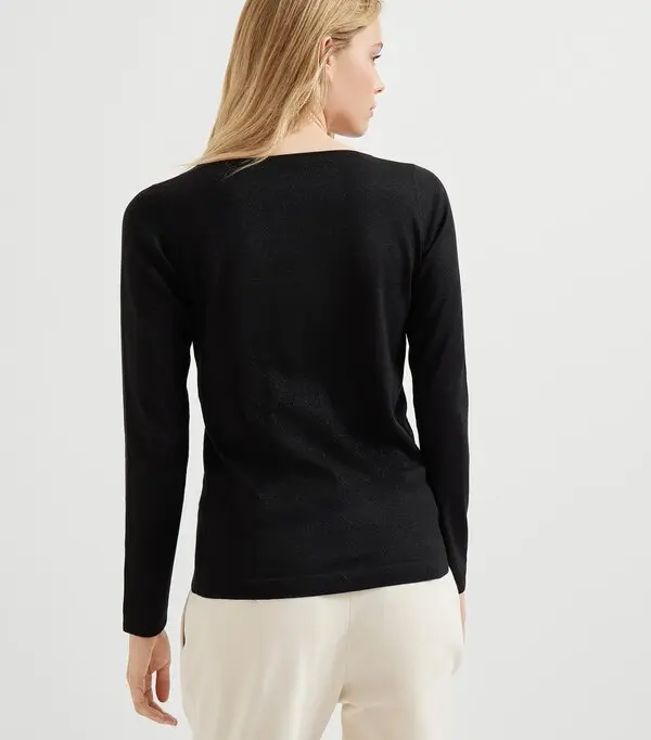 Brunello Cucinelli Cashmere-silk Blend Boat Neck Sweater