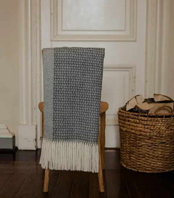 ARAMINTA CAMPBELL Alpaca-blend Willow Throw - Grey