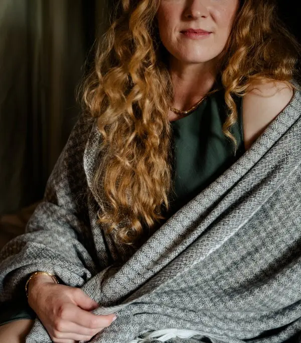 ARAMINTA CAMPBELL Alpaca-blend Willow Throw - Grey