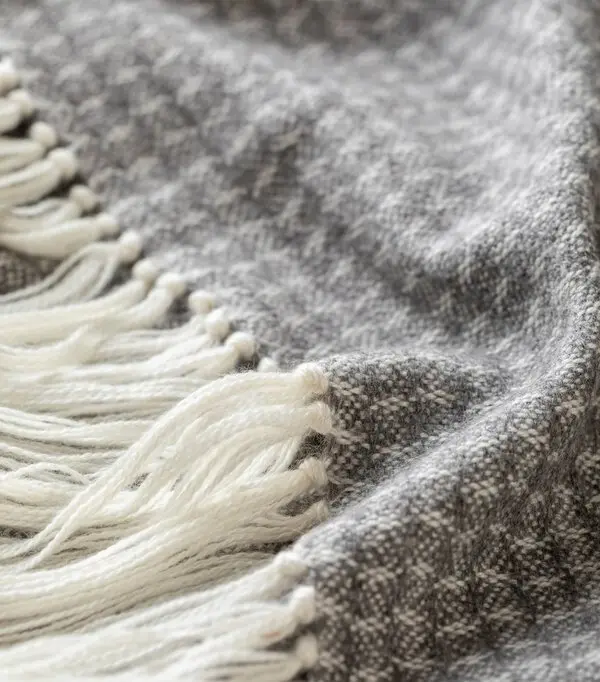 ARAMINTA CAMPBELL Alpaca-blend Willow Throw - Grey