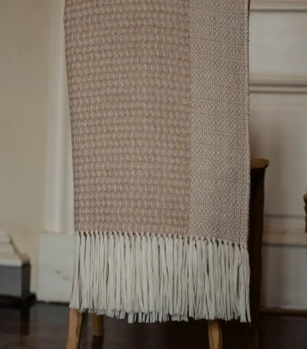 ARAMINTA CAMPBELL Alpaca-blend Willow Throw - Beige