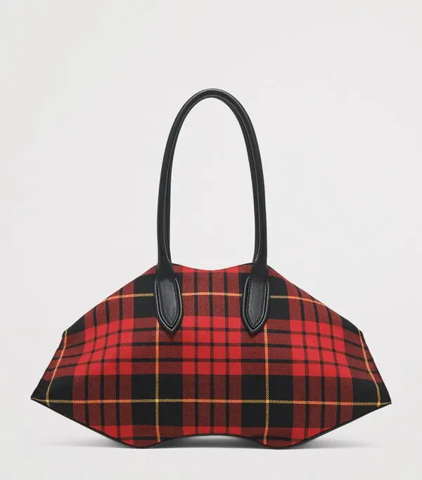Alexander McQueen Check Manta Shoulder Bag - Metallic
