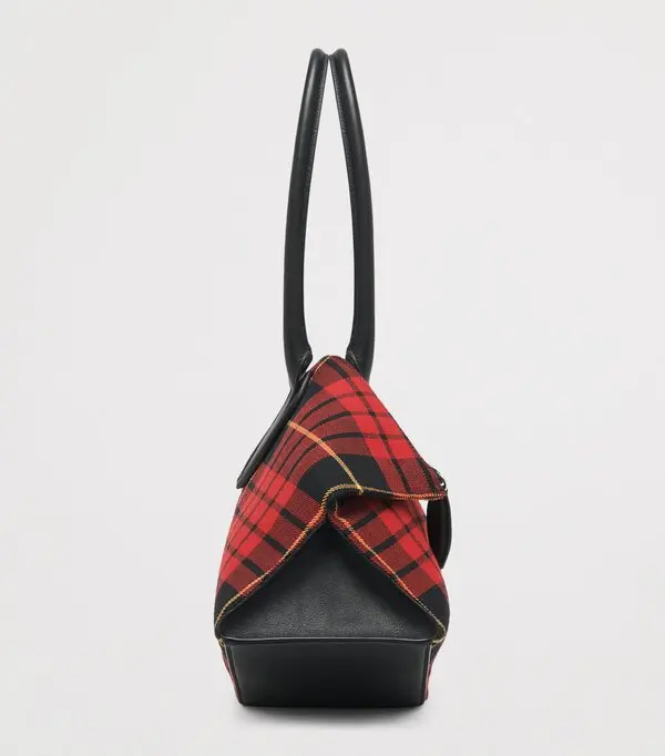 Alexander McQueen Check Manta Shoulder Bag - Metallic