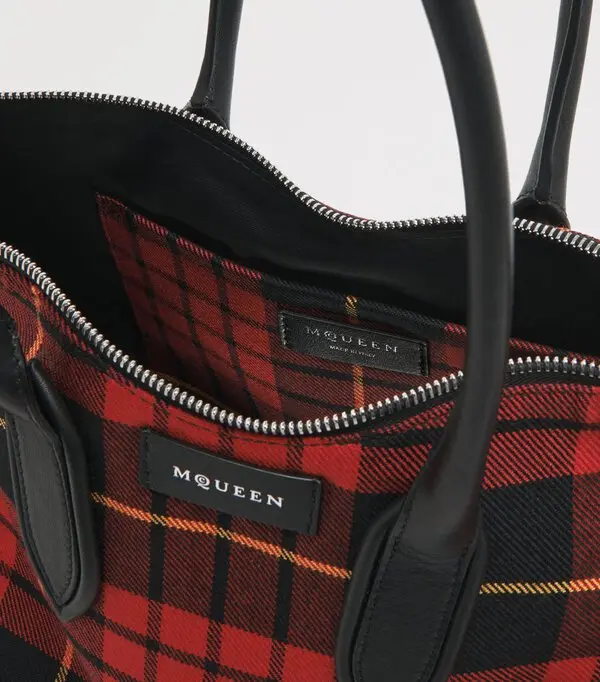 Alexander McQueen Check Manta Shoulder Bag - Metallic