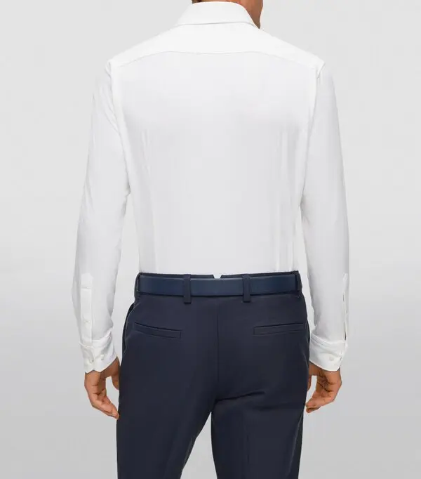 BOSS Stretch-cotton Slim Shirt - White